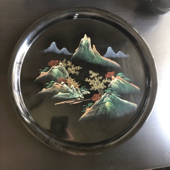 Fujian | Dining | Vintage 95s 8 Piece Fujian Lacquer Wood Tea Set Black ...